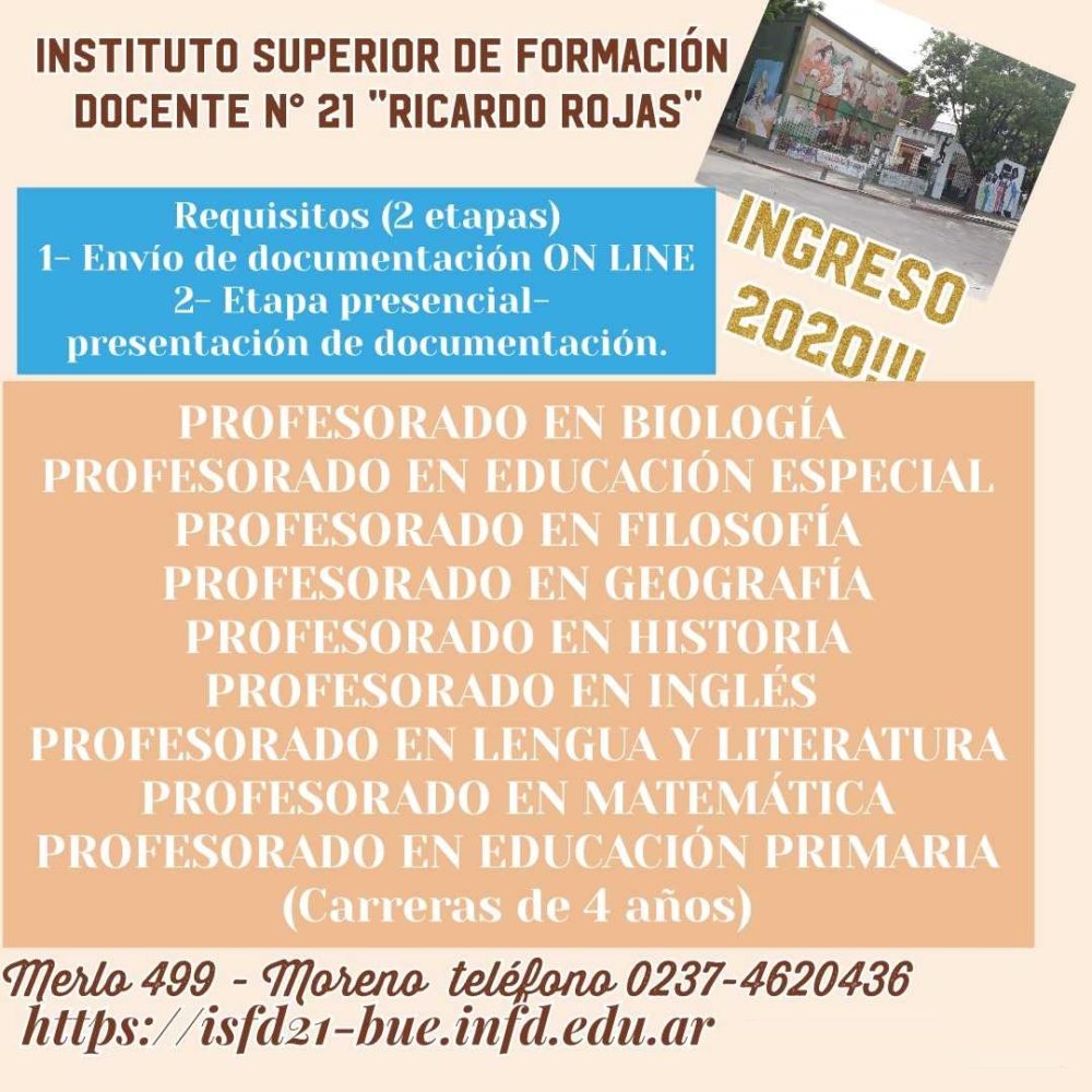 Instituto Superior de Formación Docente Nº 21 – "Dr. Ricardo Rojas ...
