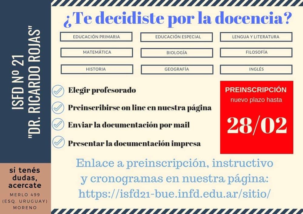 Instituto Superior de Formación Docente Nº 21 – "Dr. Ricardo Rojas ...