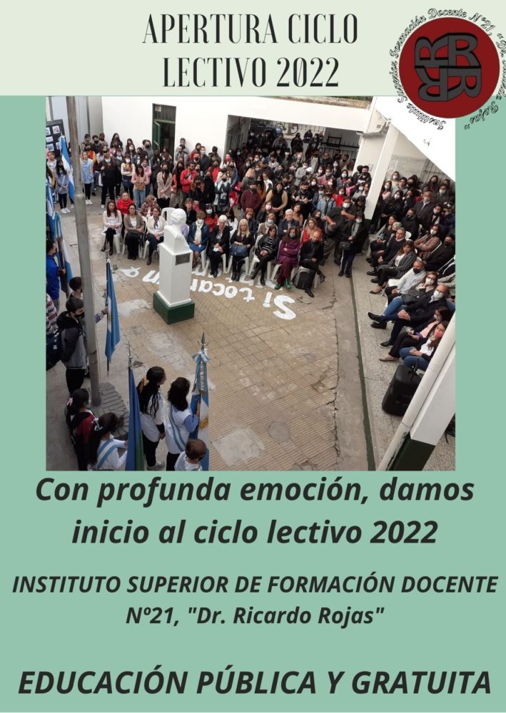 INSTITUTO SUPERIOR DE FORMACIÓN DOCENTE Nº 21 – "Dr. Ricardo Rojas"